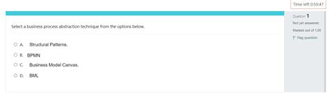 solved select a business process abstraction technique from