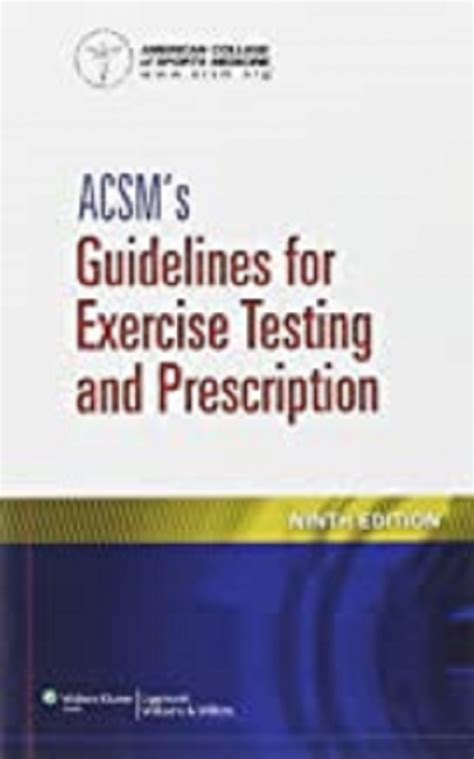 کتاب acsm s guidelines for exercise testing and prescription 9th