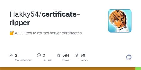 Github Hakky54certificate Ripper 🔐 A Cli Tool To Extract Server Certificates Florian Hansemann