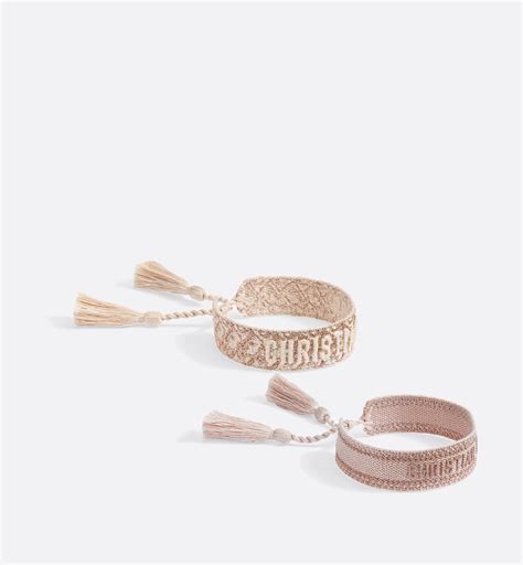 Christian Dior Bracelet Set Rose Des Vents Dior Oblique Cotton Dior