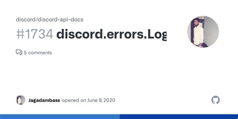 Discorderrorsloginfailure · Issue 1734 · Discorddiscord Api Docs