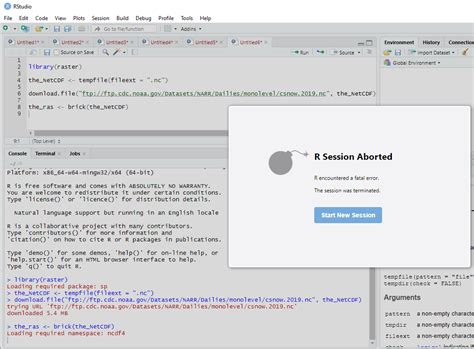 Reading NARR Reanalysis Data With Raster Package Makes R Crash