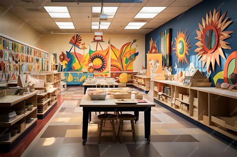 Premium Ai Image Art And Craft Projects In The Classroom
