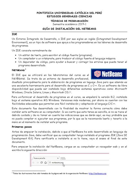 guia de instalacion del netbeans pdf entorno de desarrollo
