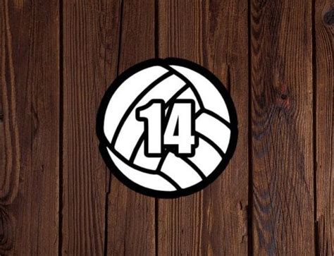 Personalized Volleyball Number Sticker Custom Number Sticker