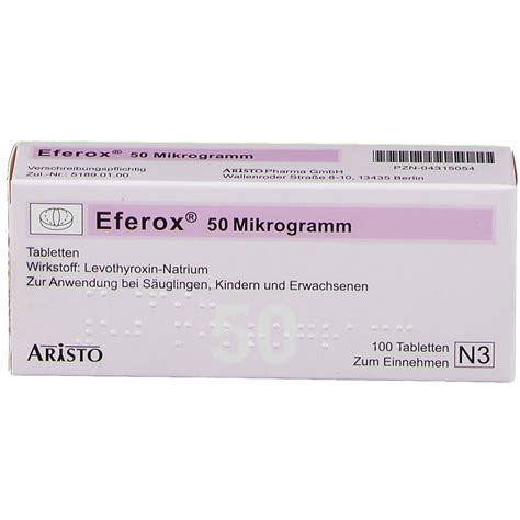 Eferox® 50 µg 100 St Mit Dem E Rezept Kaufen Shop Apotheke