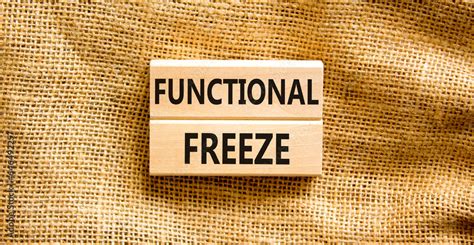 Functional Freeze Symbol Concept Words Functional Freeze On Beautiful Wooden Blocks Beautiful