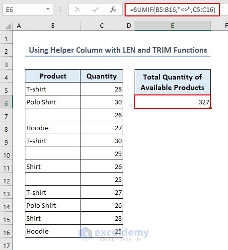 How To Use Sumif Function To Sum Not Blank Cells In Excel 5 Ways