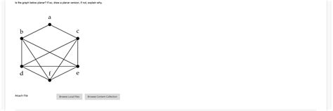 Solved Is The Graph Below Planar If So Draw A Planar Chegg Com