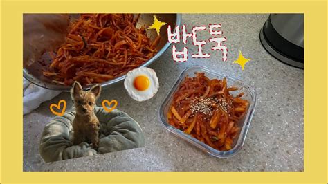 집밥 브이로그 2 채장아찌 무생채 비빔밥 Youtube
