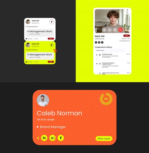 Crm Interface Ux Ui Schedule Lead And Task Behance