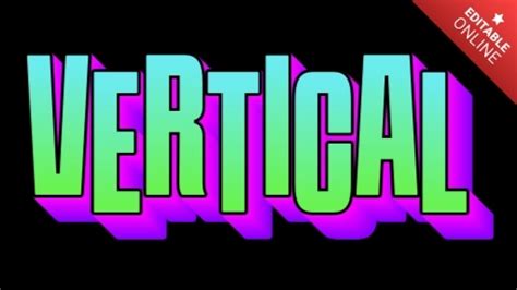 Vertical Spooky Green Purple 3d Text Effect Generator