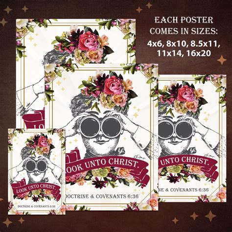 Look Unto Christ 2025 Youth Theme Printable Posters And Ts