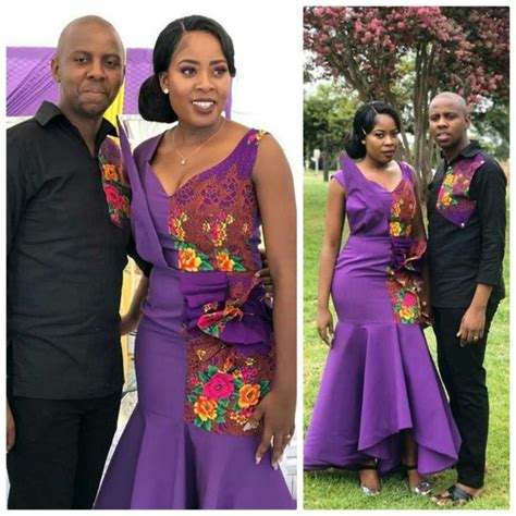 Clipkulture Couple In Black And Purple Tsonga Inspired Outfits