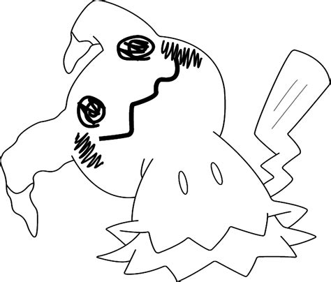 Mimikyu Coloring Page Coloring Pages