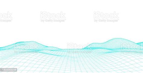 와이어프레임 가로 와이어 와이어프레임 지형 다각형 풍경 디자인 3d 환경 네트워크 연결 배경 연결에 대한 스톡 벡터 아트 및 기타 이미지 Istock