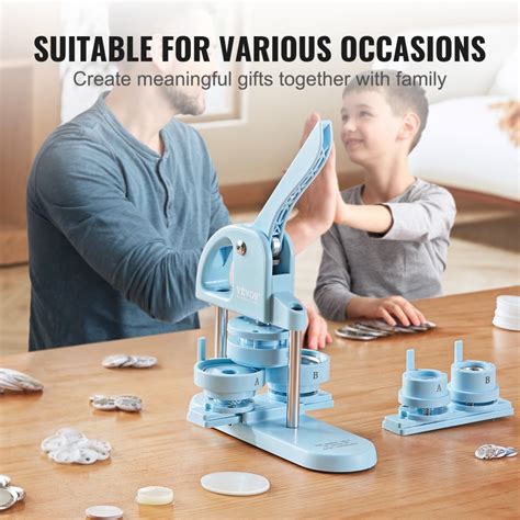 Vevor 3 In 1 Button Maker 1 1 25 2 28 Inch 25 32 58mm Pin Maker 300pcs Button Parts Button