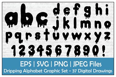 Dripping Bubble Letters Alphabet