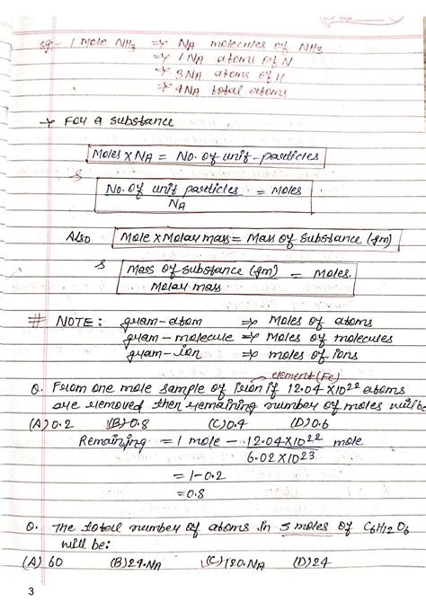 SOLUTION Iit Jee Mole Concept Handwritten Notes Studypool