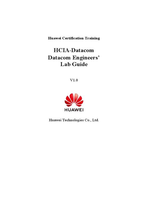 hcia datacom v1 0 lab guide pdf internet protocol suite computer