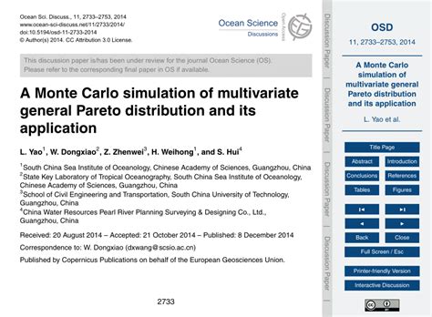 pdf a monte carlo simulation of multivariate general pareto