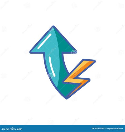 Isolated Arrow And Thunder Icon Fill Design Stock Vector Illustration Of Alternative