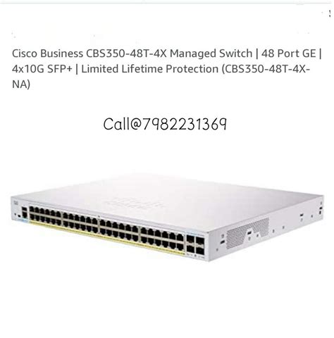 Cisco Port Gigabit Managed With SFP G Port Switch Model Name Number CBS T X IN At
