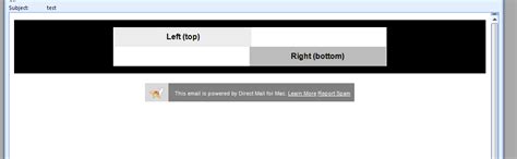 html responsive 2 column to 1 column email in outlook 2007 2010 and