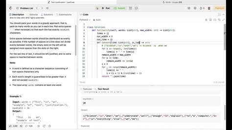 Leetcode Hard Text Justification Youtube