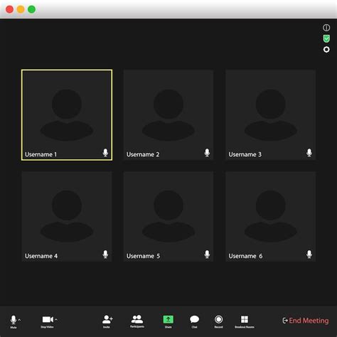 Premium Vector Video Conferencing User Interface Video Call Screen Interface Template