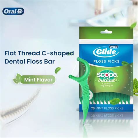 Oral B Mint C Shaped Floss Pick 75pcs Shopee Singapore