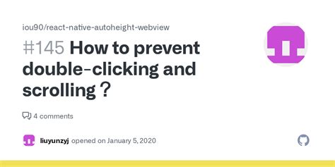 How To Prevent Double Clicking And Scrolling？ · Issue 145 · Iou90