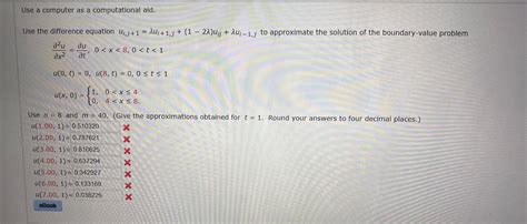 Solved Use A Computer As A Computational Aid Use The