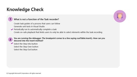 Knowledge Check Instructor Brandon Online Learning Training And Development