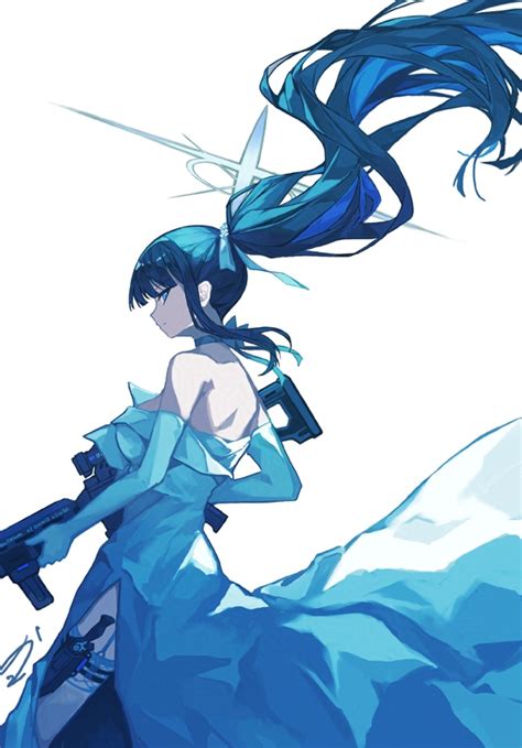 Sorano Eika Saori Blue Archive Saori Dress Blue Archive Blue Archive Sig Sauer 1girl