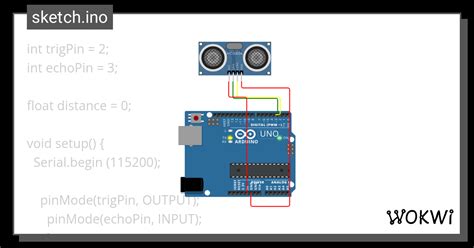 Sensor Jarak Wokwi Esp32 Stm32 Arduino Simulator