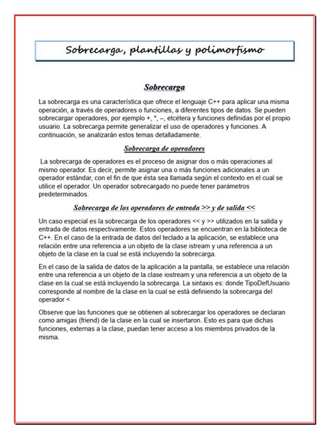 Sobrecarga Pdf C Objeto Informática