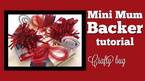 Mini Homecoming Mum Backer tutorial. how to make homecoming mums. diy ...