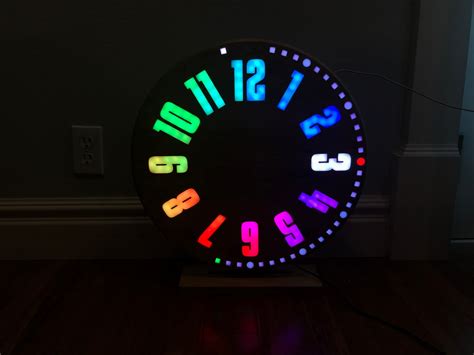 web connected smart led animation clock with web based control panel