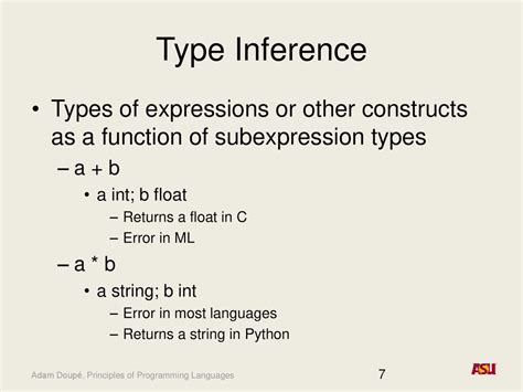 type systems cse 340 principles of programming languages fall ppt