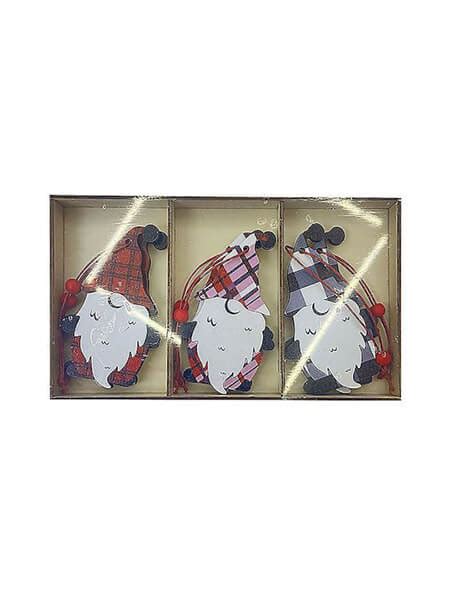 Στολιδια Ξυλινοι Αγιοι 6τεμ ΣΕ Display Κουτι 18x10cm Στολιδι ~8 5x5cm Χριστουγεννιατικα Per