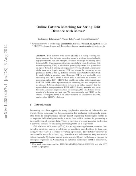 pdf online pattern matching for string edit distance with moves