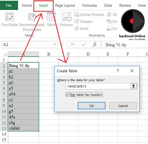 cách tìm dòng cuối của bảng table trong excel học excel online miễn phí
