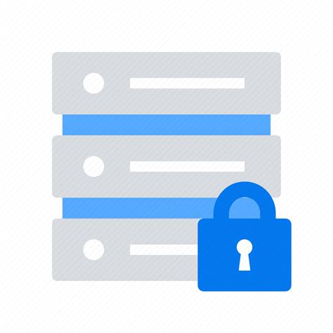 Database Lock Protection Icon Download On Iconfinder