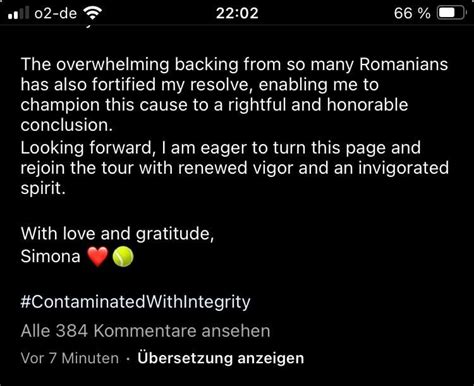 The First Public Statement Of Simona Halep After Today‘s Cas Verdict