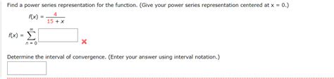 Solved Find A Power Series Representation For The Function Chegg