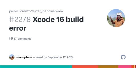 xcode 16 build error · issue 2278 · pichillilorenzo flutter