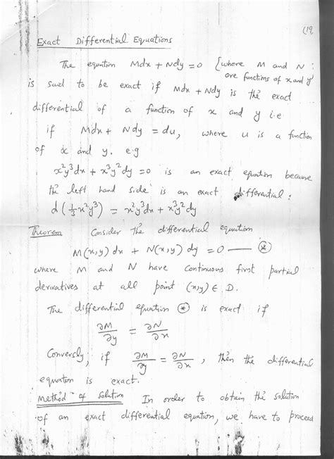 Exact Linear Equations Exercies Solutions Mathematics Studocu