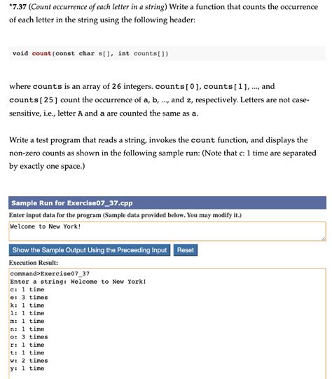 Solved 737 Count Occurrence Of Each Letter In A String