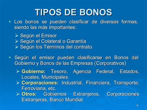 ¿cuántos Tipos De Bonos Hay